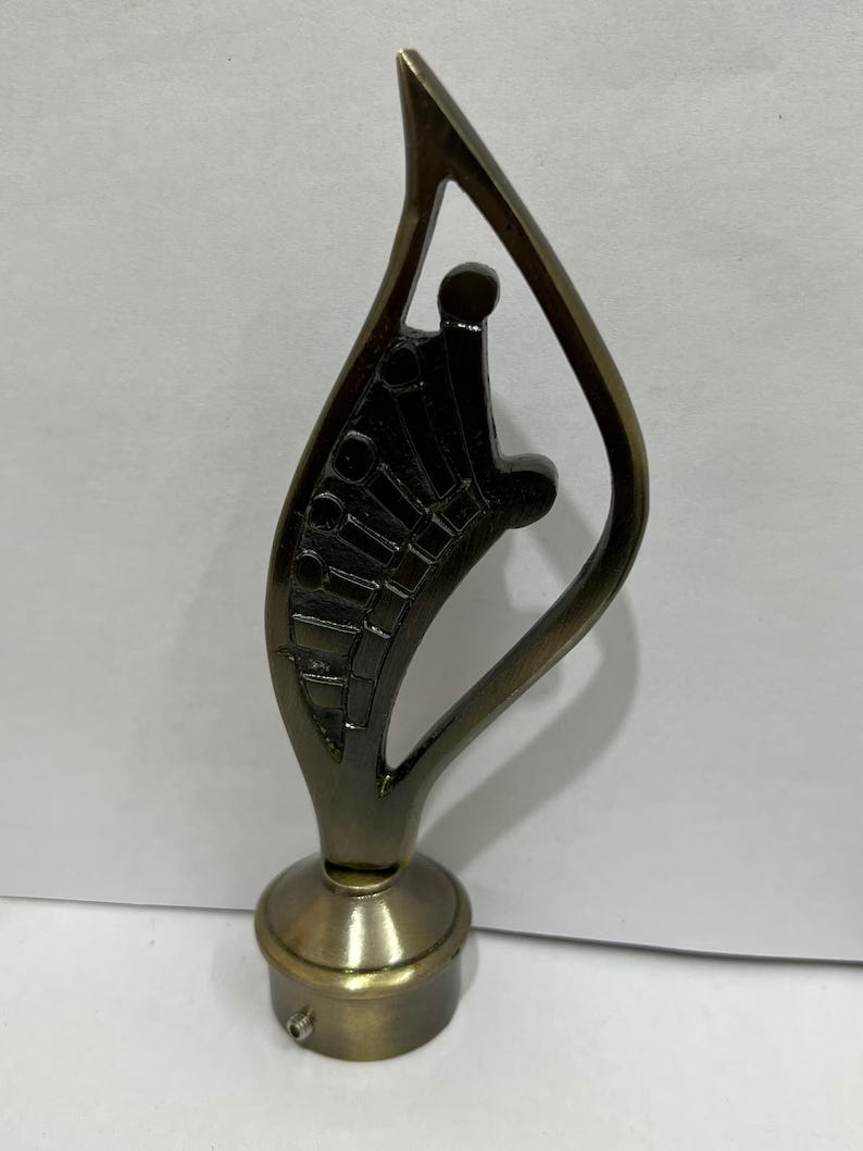Unique Brass Leaf Design Finials, Curtain hold back, Curtain hardware ...