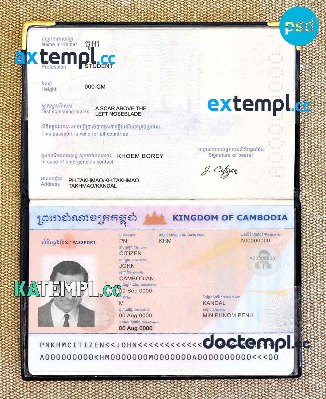 sample Finland passport editable PSD files, scan and photo taken image ...