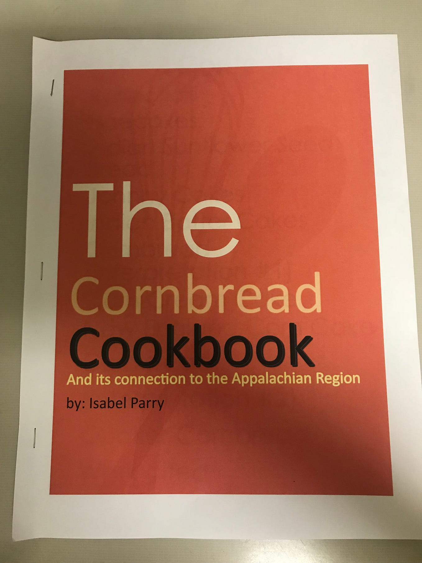 The Evolution of Cornbread. For my project I chose to research the ...