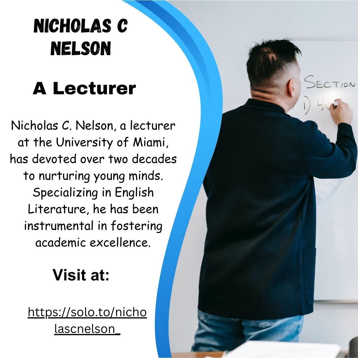 Nicholas C Nelson — A Lecturer - Nicholas C Nelson - Medium