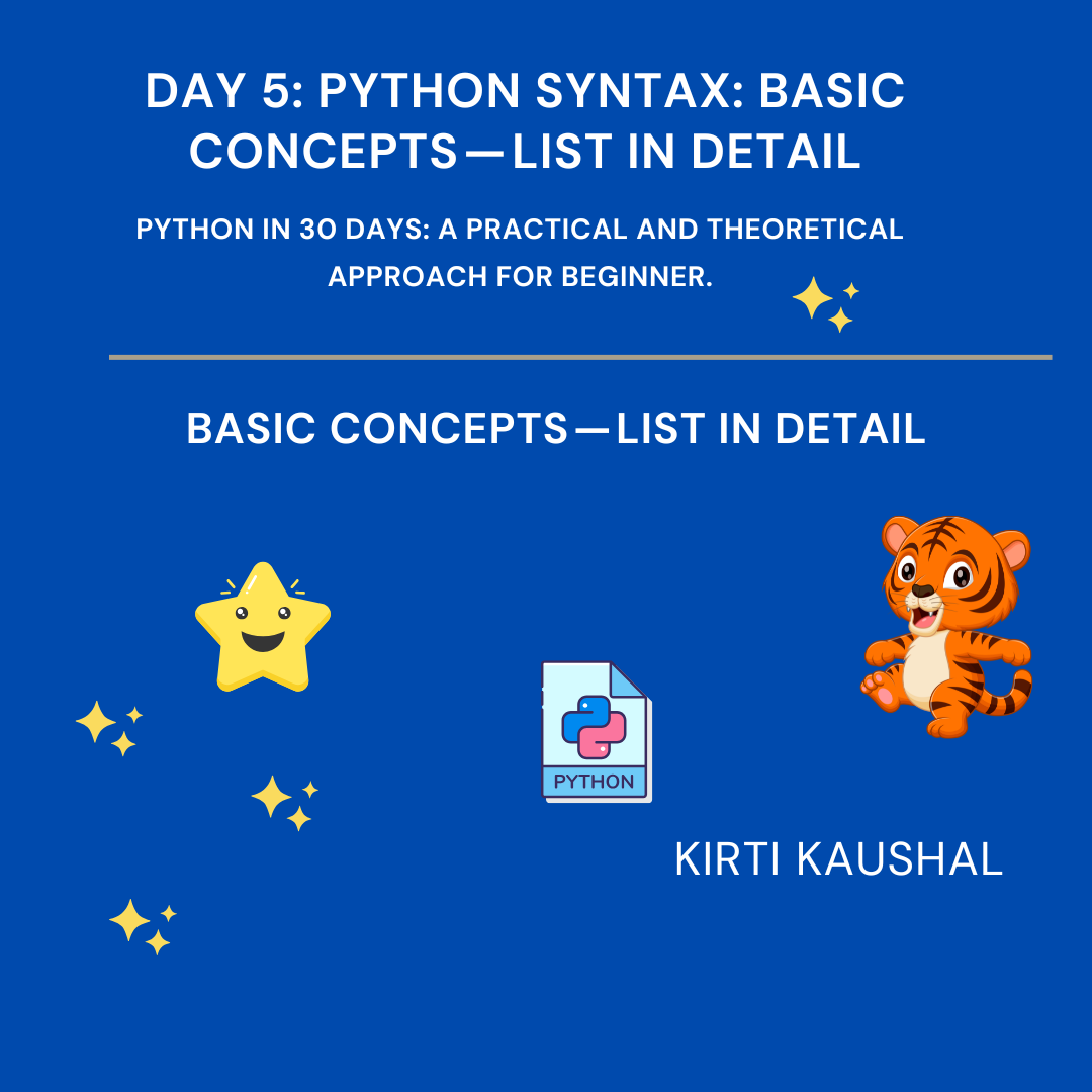 Day 6 Python Syntax Basic Concepts — List Operation In Detail By