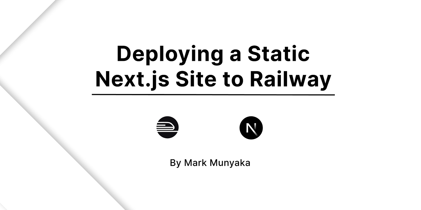 Deploy a Static Sveltekit site on Railway | by Mark Munyaka | Medium