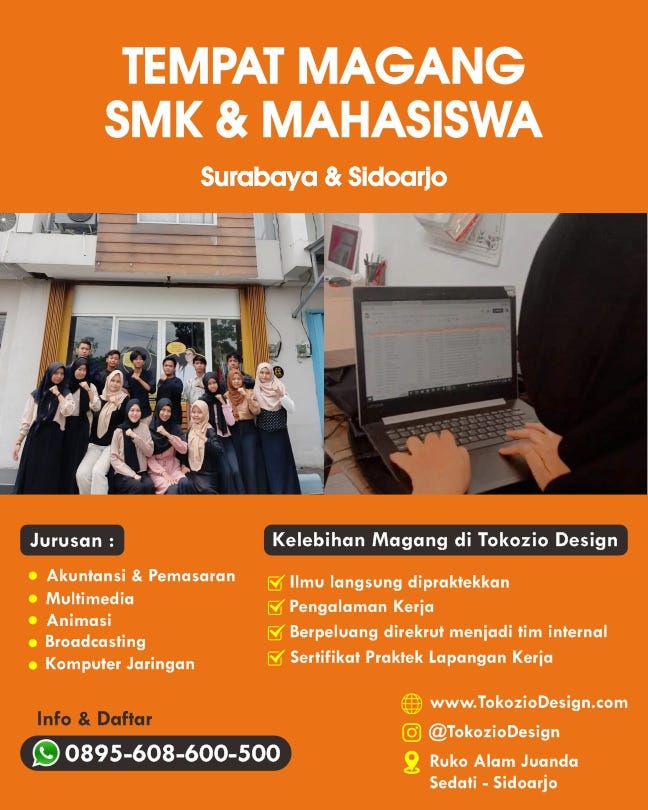 Bersertifikat Tempat Magang Broadcasting Surabaya WA 0895–608–600–500 ...