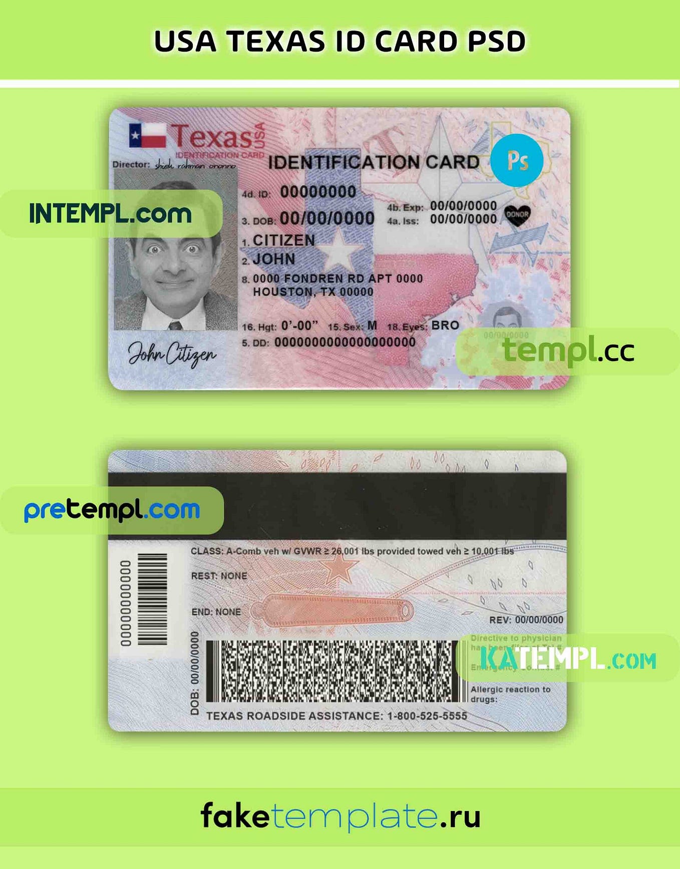 Vietnam identity card PSD download template,version 3 - Id Intempl - Medium