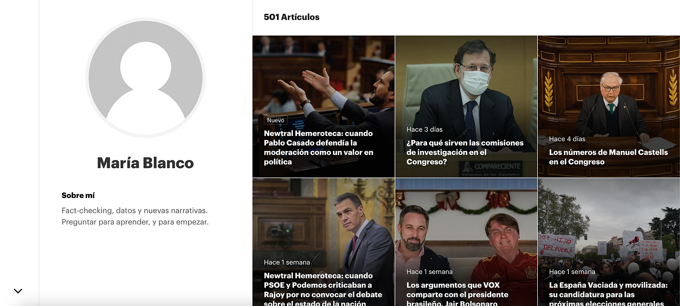 Enlaces y gráficos interactivos con datos. María Blanco y sus más de ...