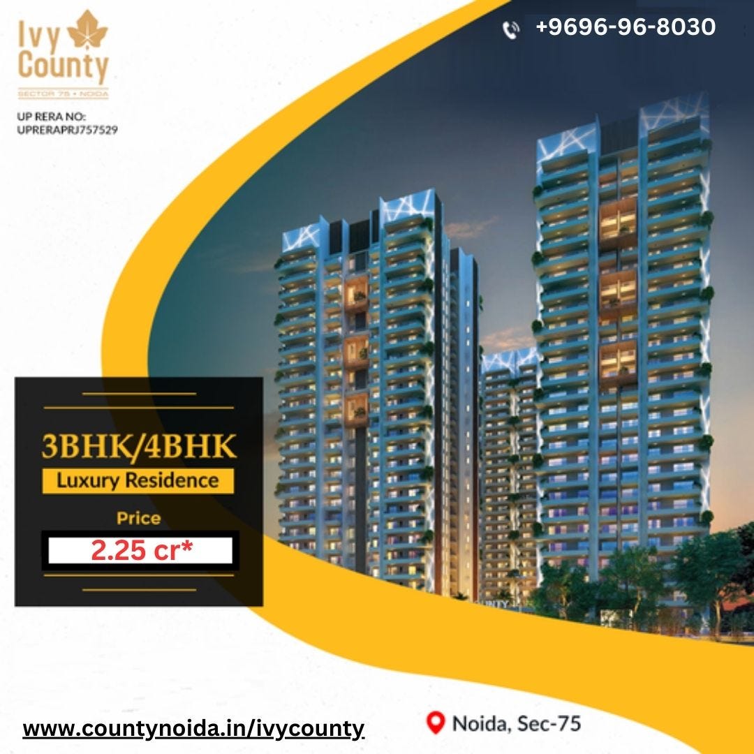 Ivy County 4 BHK Apartment in Noida, Ivory County Floor Plan | by ...