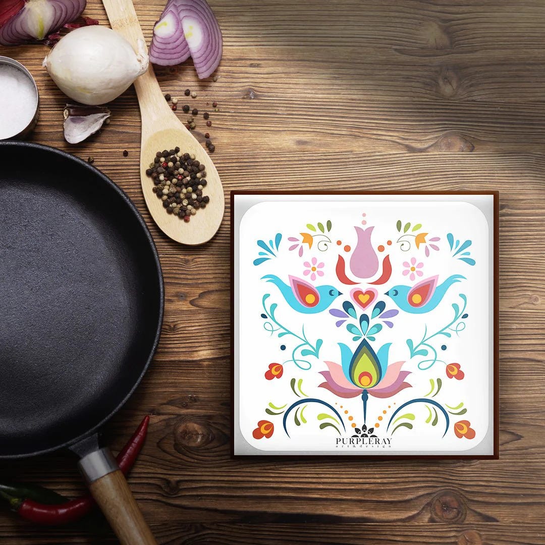 Beautiful Peacocks Truck Art Trivet | by Purplerayartmarketing | Mar ...