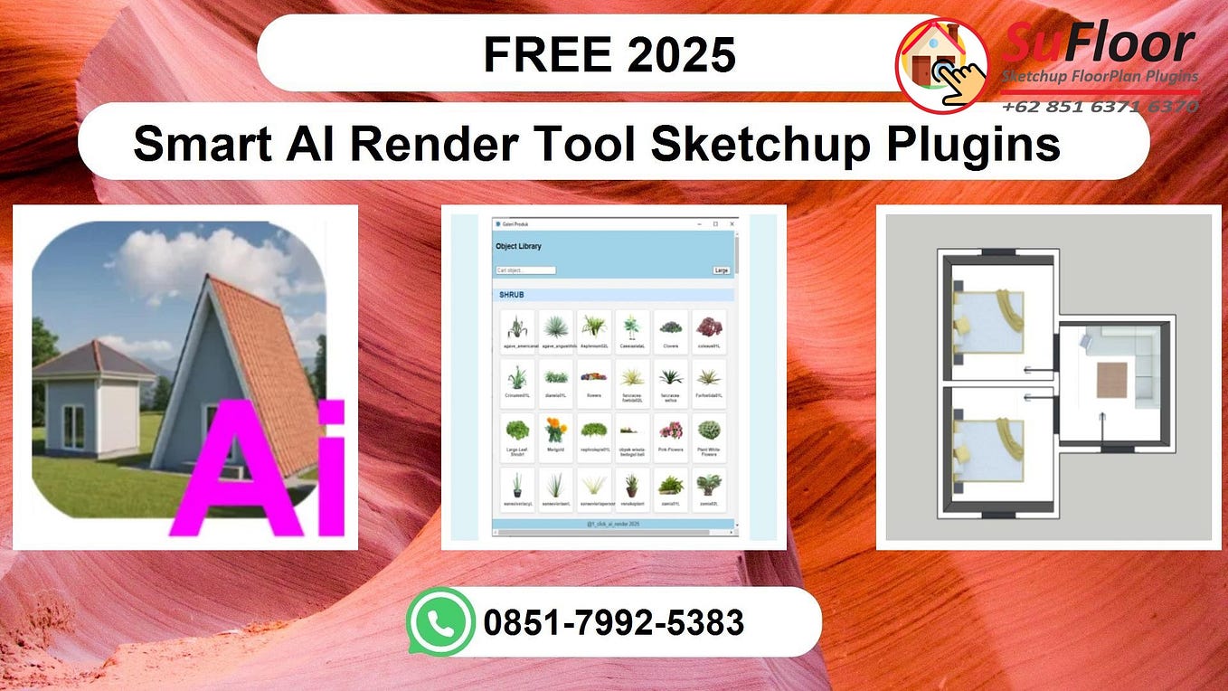 FREE, WA 0851–7992–5383 2025 Smart AI Render Tool Sketchup Plugins New ...