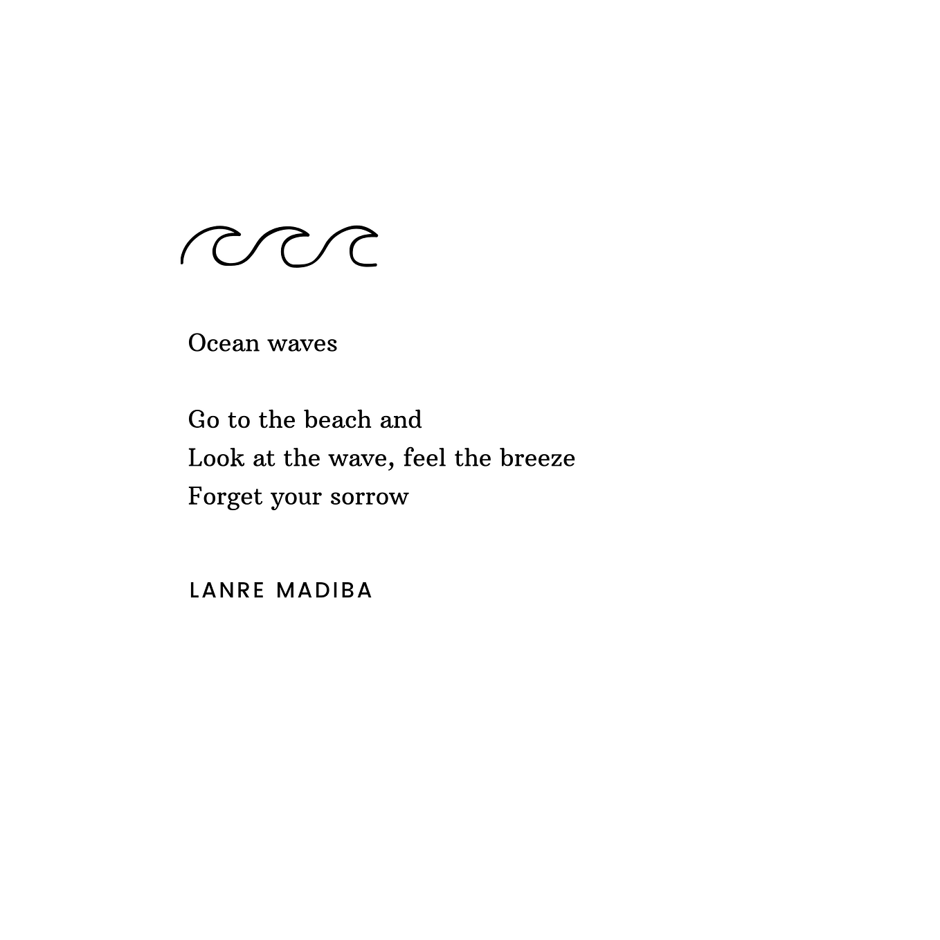 Tanka poem: Look at the Ocean. Look at the ocean Look at the sea as it ...