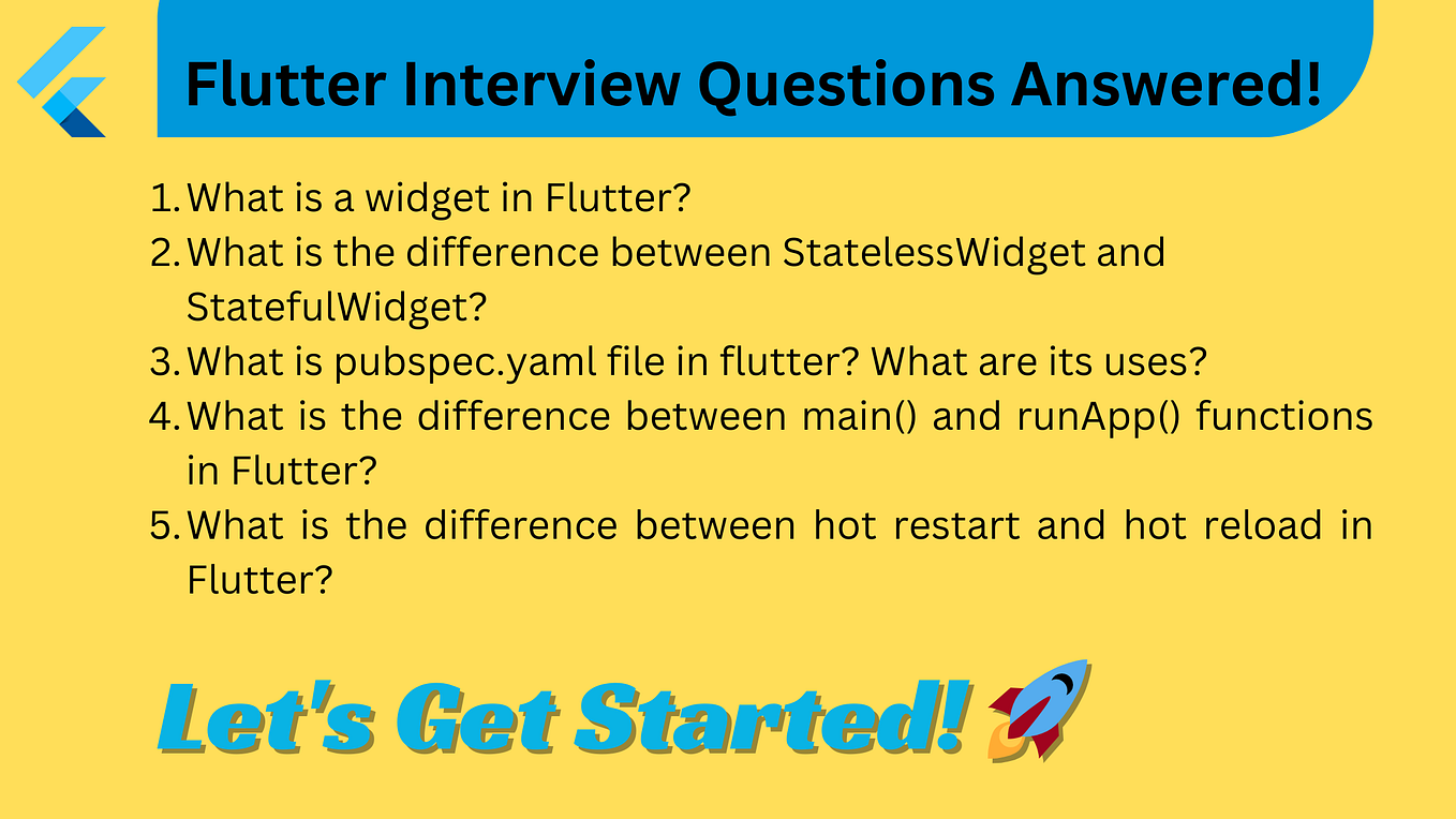 Crush Flutter Interview Questions: Part-3 | by Shubha Sachan | Apr, 2024 | Medium
