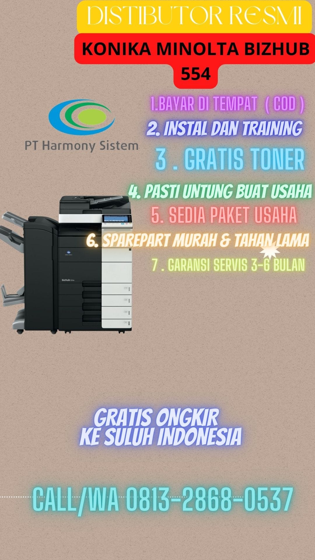 Distributor Resmi Konica Minolta Bizhub 554 BENDO MUNGAL PASURUAN - Distibutormesinfotocopy - Medium
