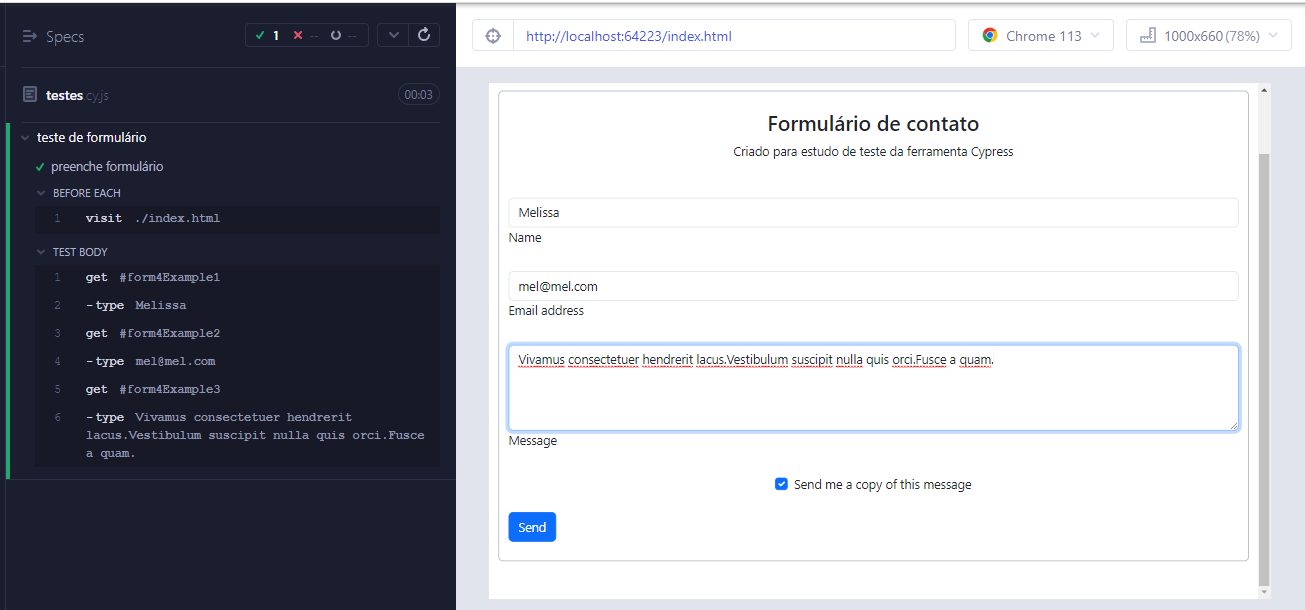 Primeiro teste de formulário com Cypress | by Melissafilgueira | Medium