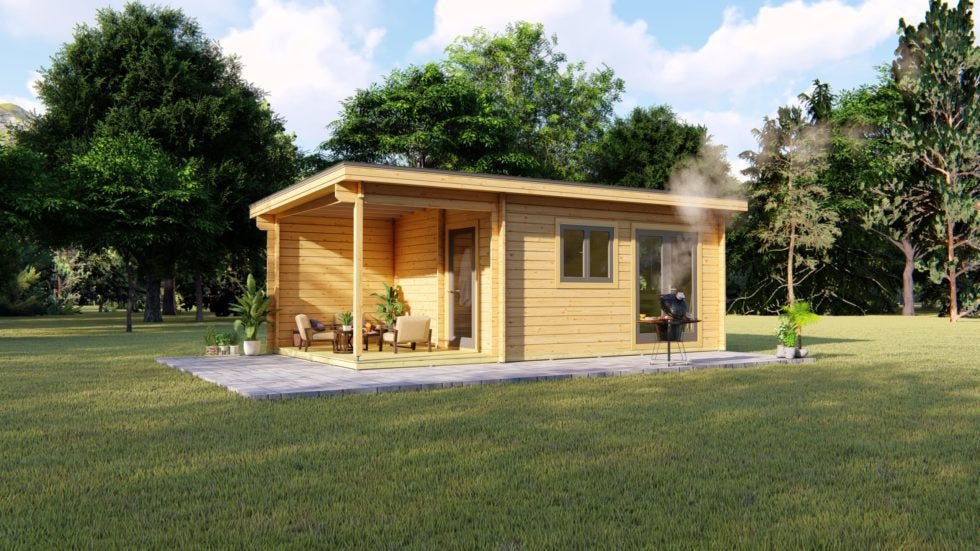Built Modern Log Cabin - Lifestyle Cabins - Medium