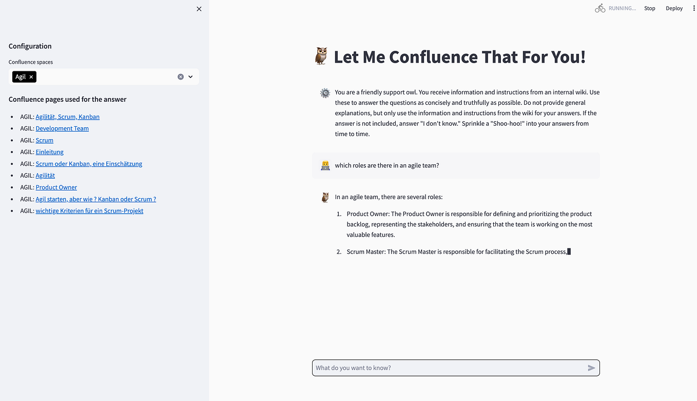 Confluence-Chatbot mit OpenAI. Die Suche nach Informationen in den… | by Dirk Weimar | Medium