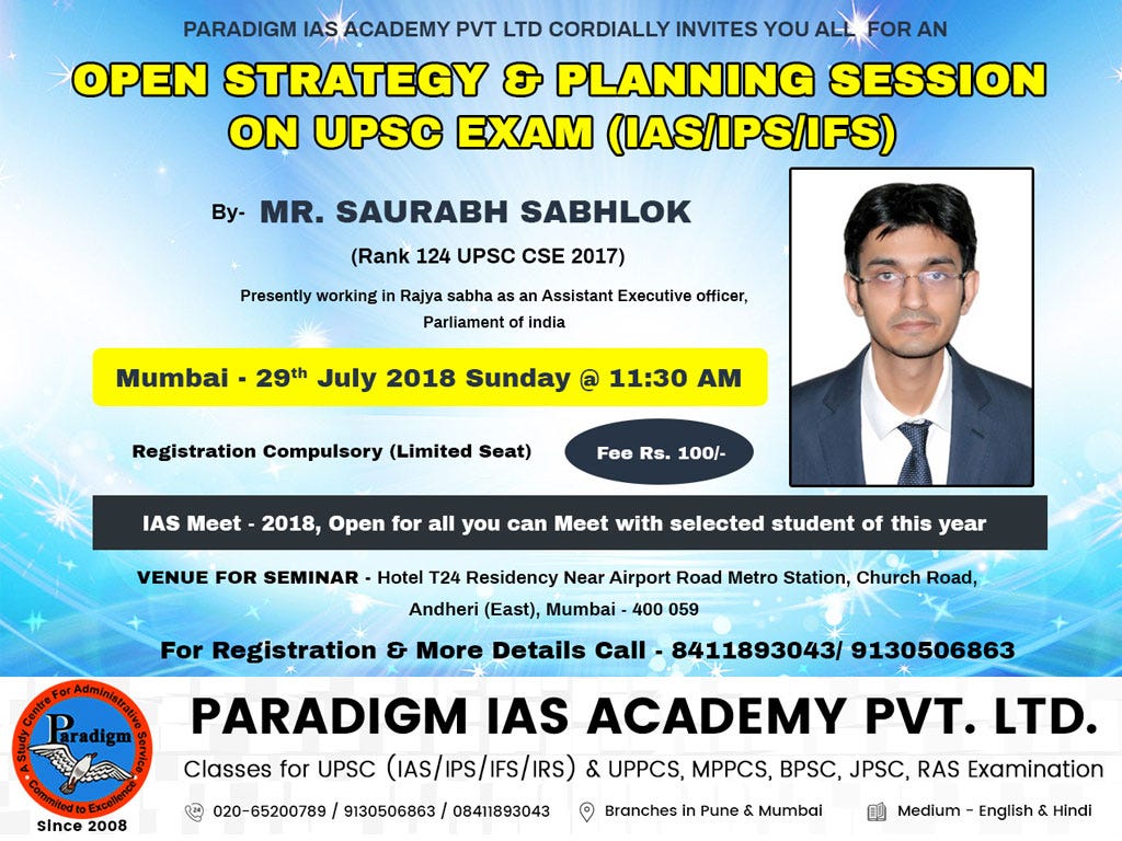 UPSC Classes in Mumbai. Paradigm IAS Academy, IAS Coaching… | by Swati ...