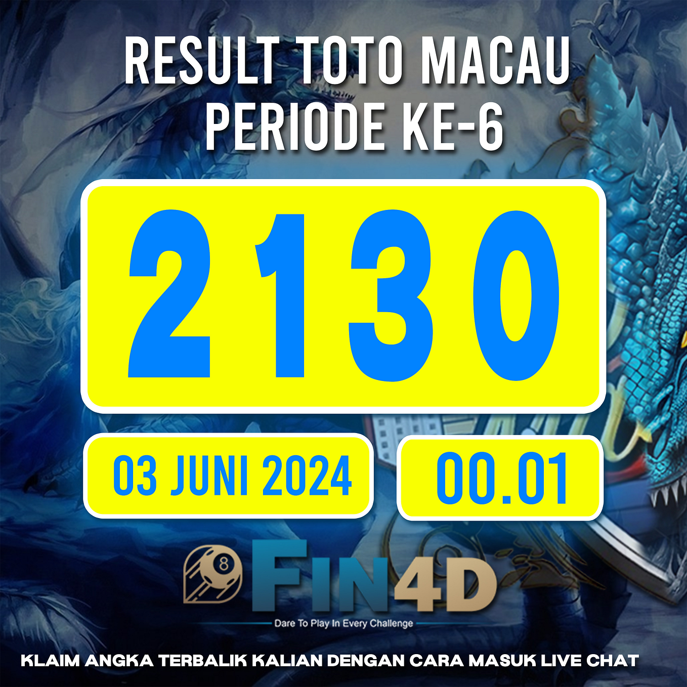 TOTO MACAU 4D PERIODE 2 TANGGAL : 03 JUNI 2024 - FIN4DHOKI - Medium