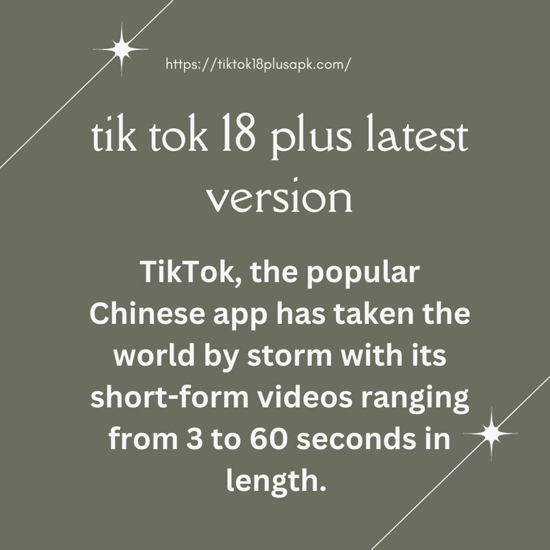 TikTok18 plus apps. TikTok 18 Plus is a new Android app… | by Tiktok18pluscom | Medium