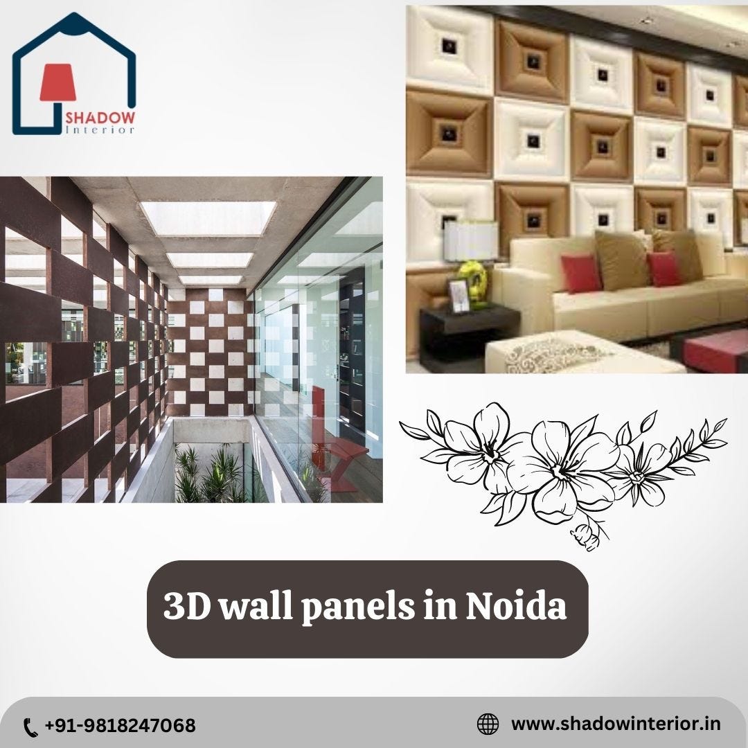 Get 3D wall panels in Noida - Shadow Interior - Medium