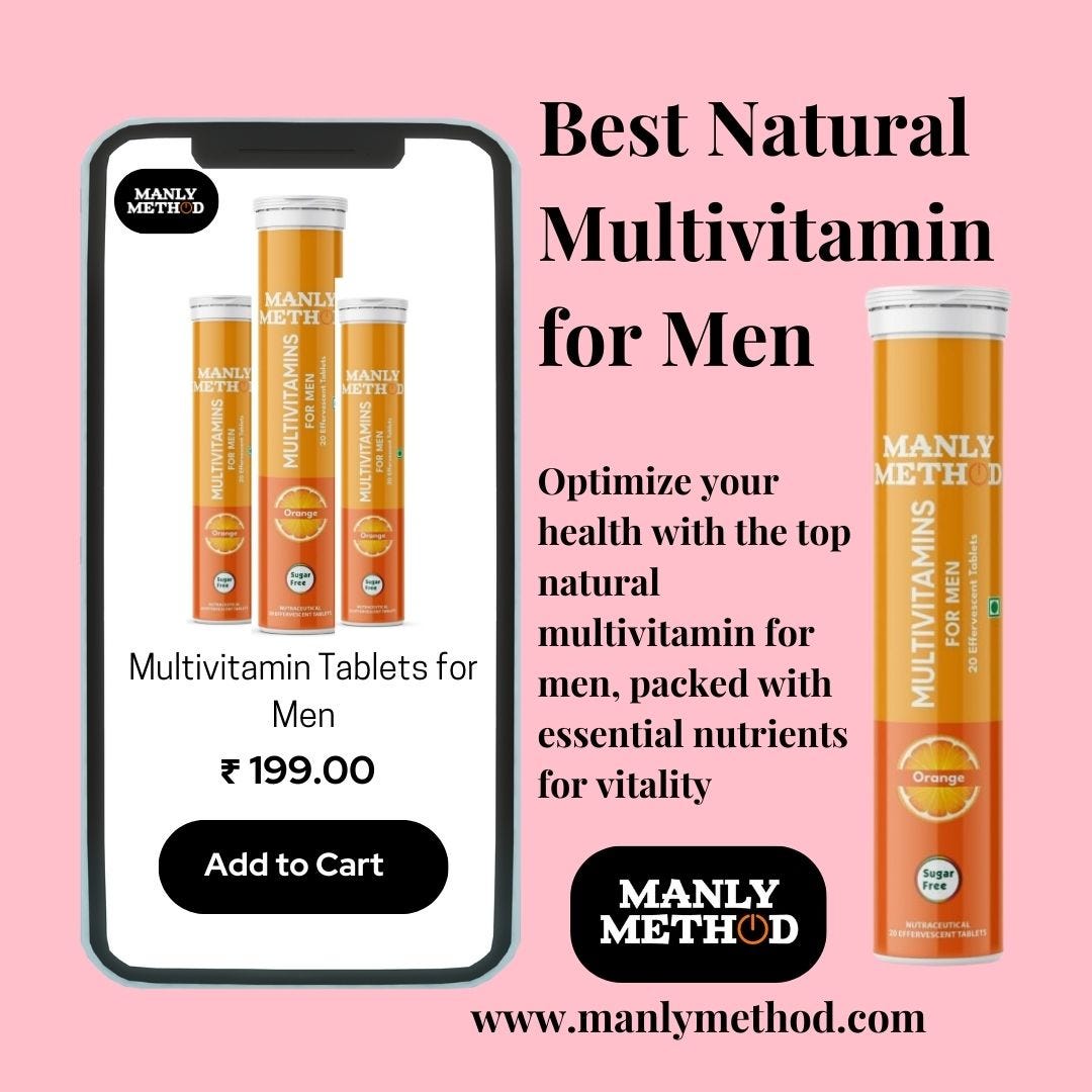 Best Multivitamin Tablets for Men in India - Manly Method - Medium