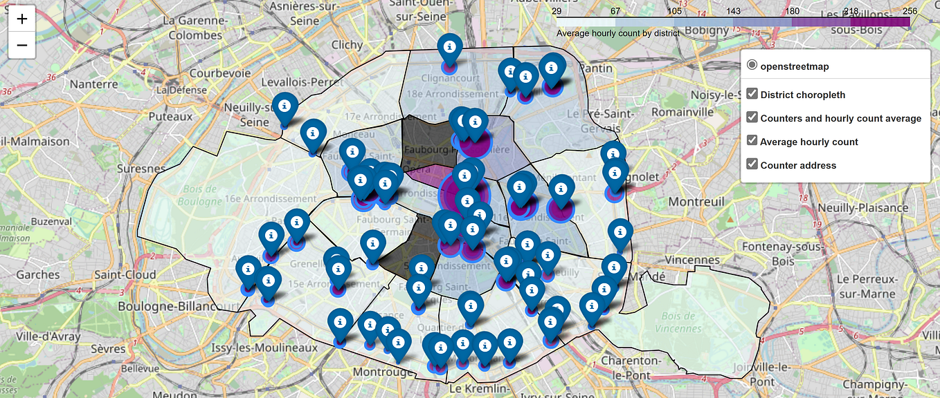 Choropleth maps with Folium. Visualization of the gross birth rate ...