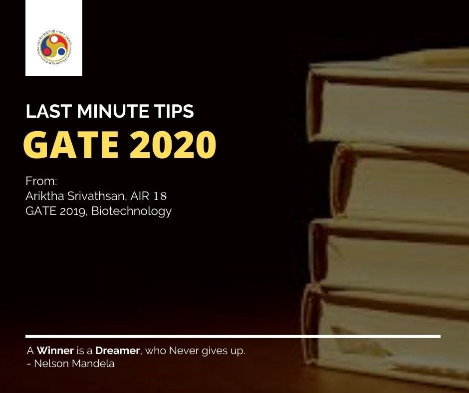 Last minute tips for GATE 2020 by Akash Chouksey | by SAIL | Medium