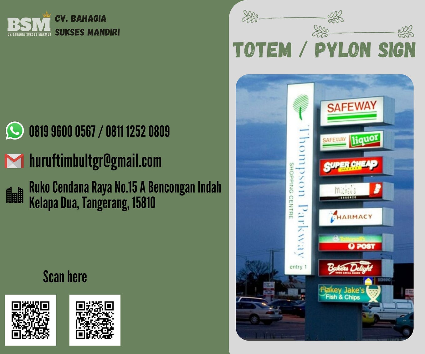 TOTEM TANGERANG / PYLON SIGN TANGERANG/ PYLON SIGN MURAH | by huruf ...
