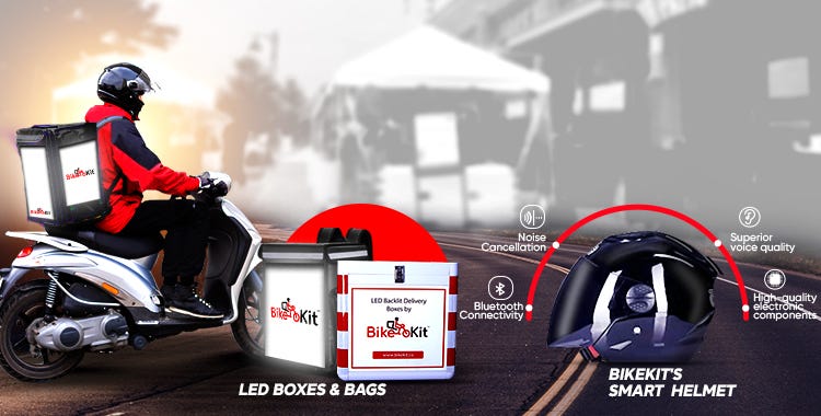 Motorcycle Food Delivery Box | BIKEKIT - bike kit - Medium