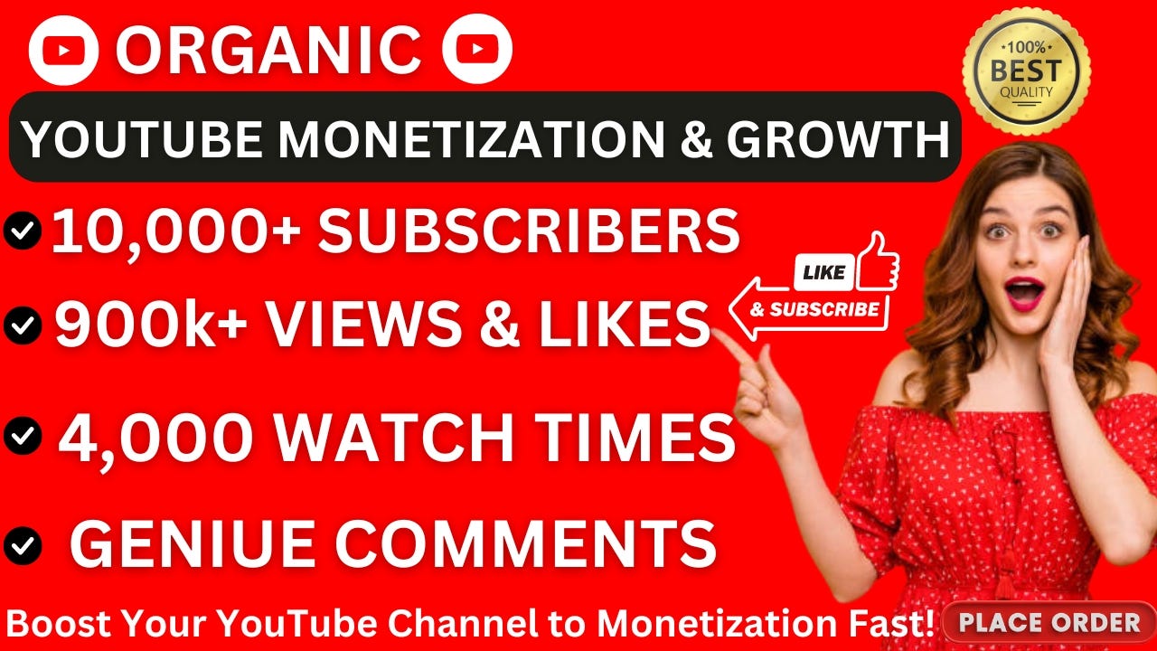 I will do youtube channel promotion, grow video USA subscription ...