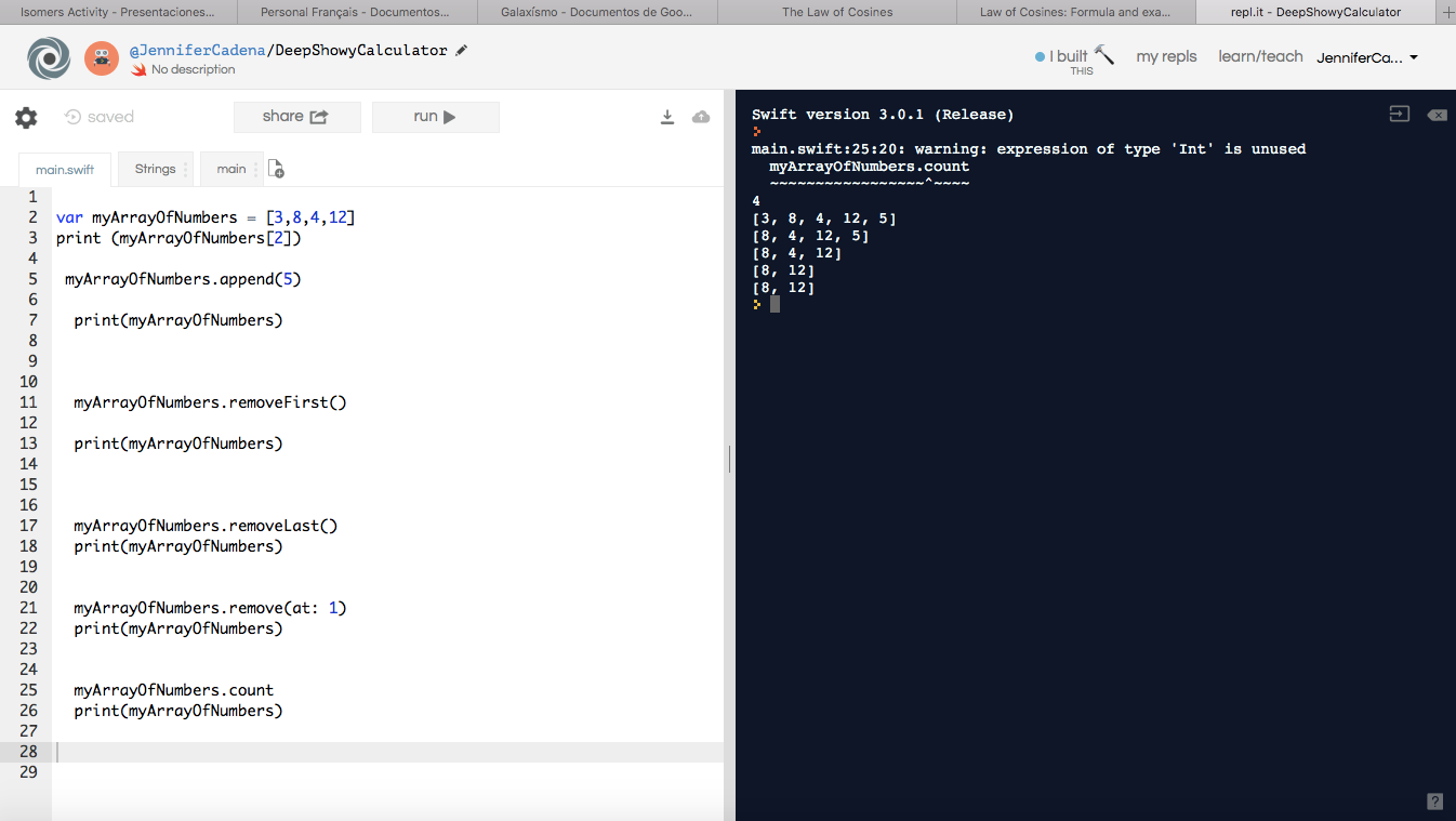 Arrays Homework. Jennifer Cadena A01570602 | by Jennifer Pamela Cadena García | Medium