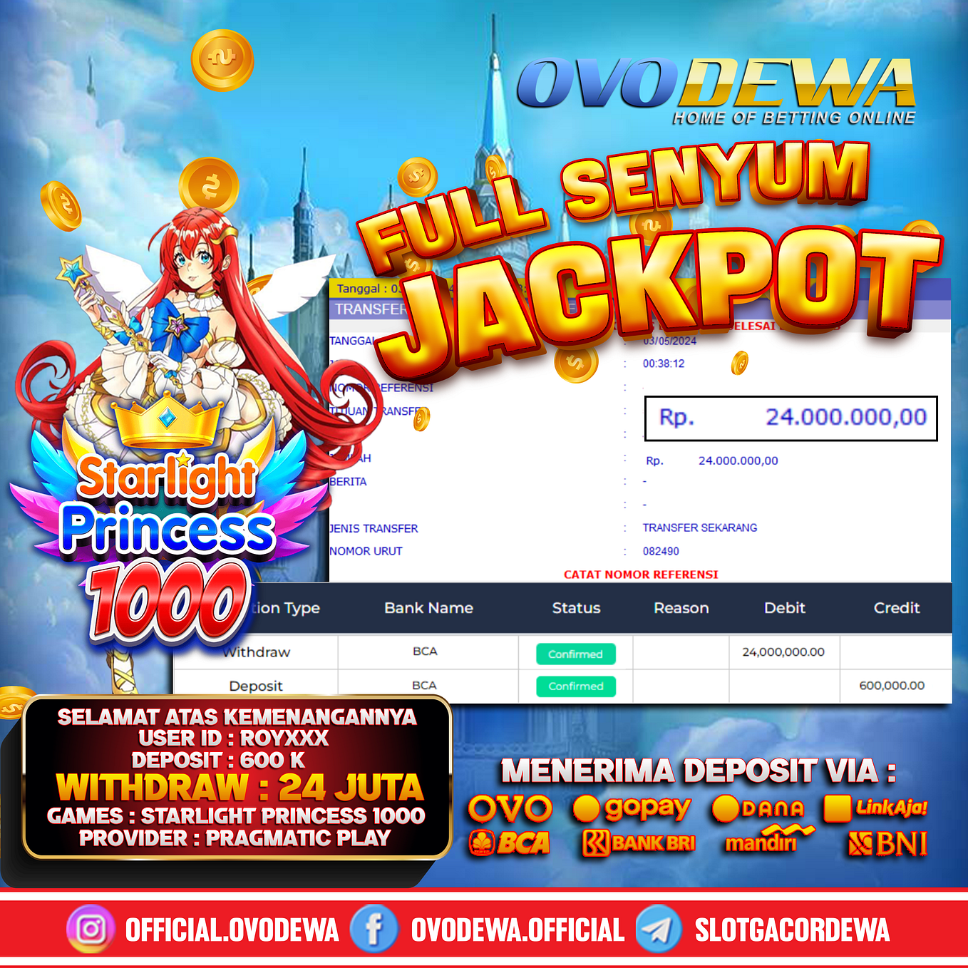 Mainkan segera game-game GACOR lainnya hanya di OVODEWA dan dapatkan PROMO menarik lainnya ...