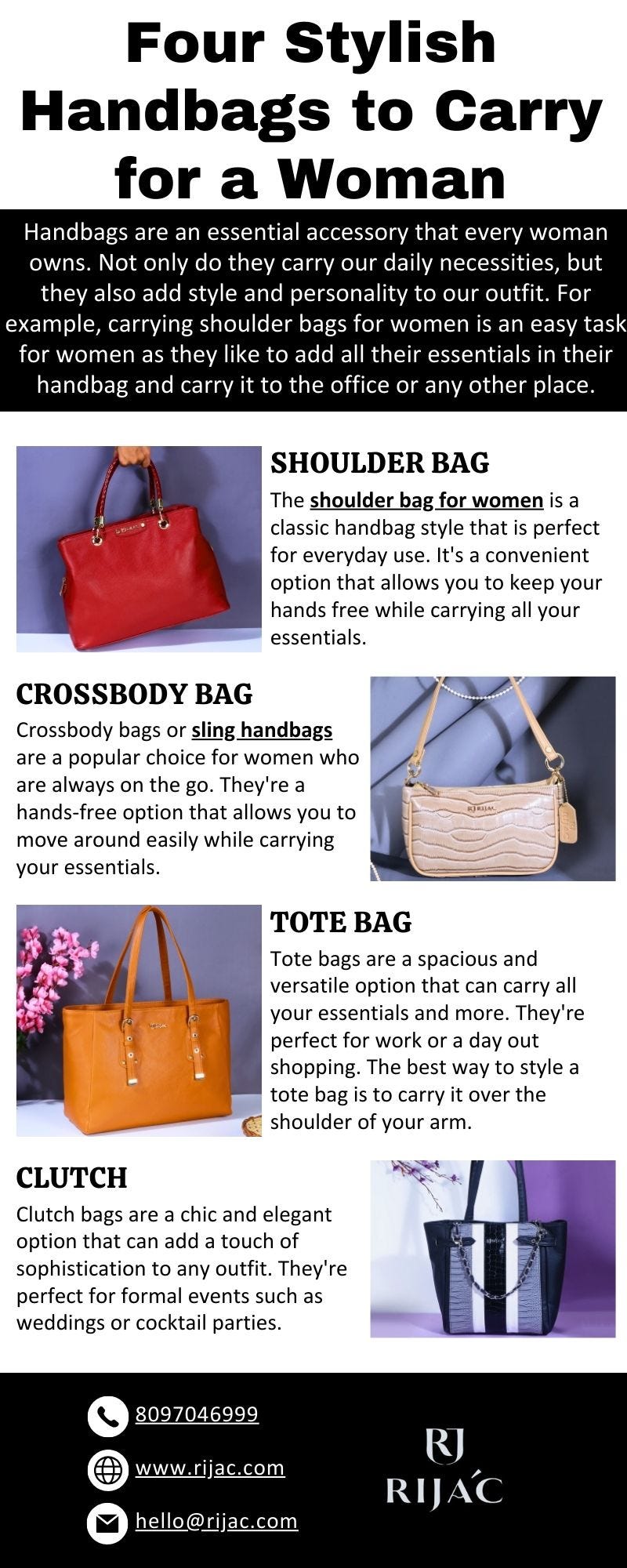 Buy Our Vegan Handbags India Online at Rijac - Rijac - Medium