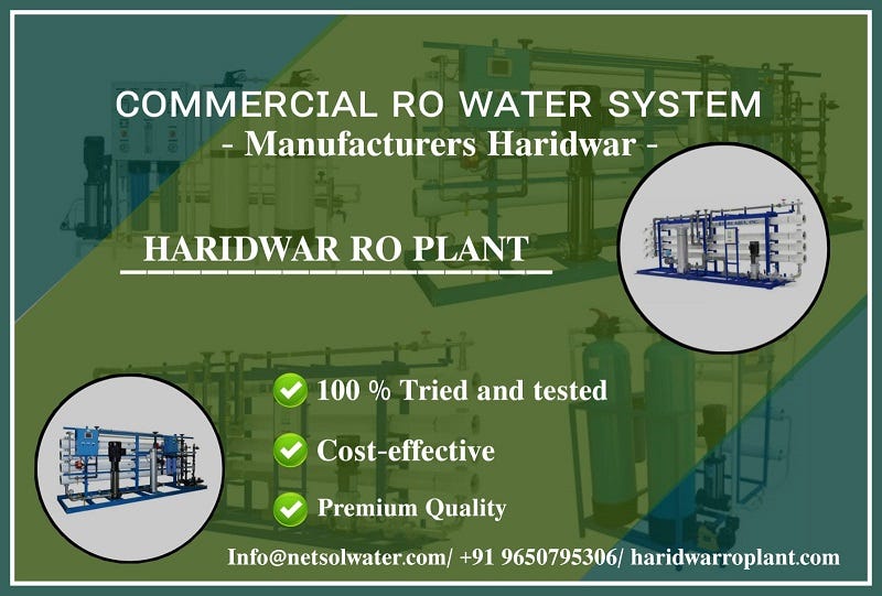 Best Commercial RO water system manufacturer’s haridwar ...
