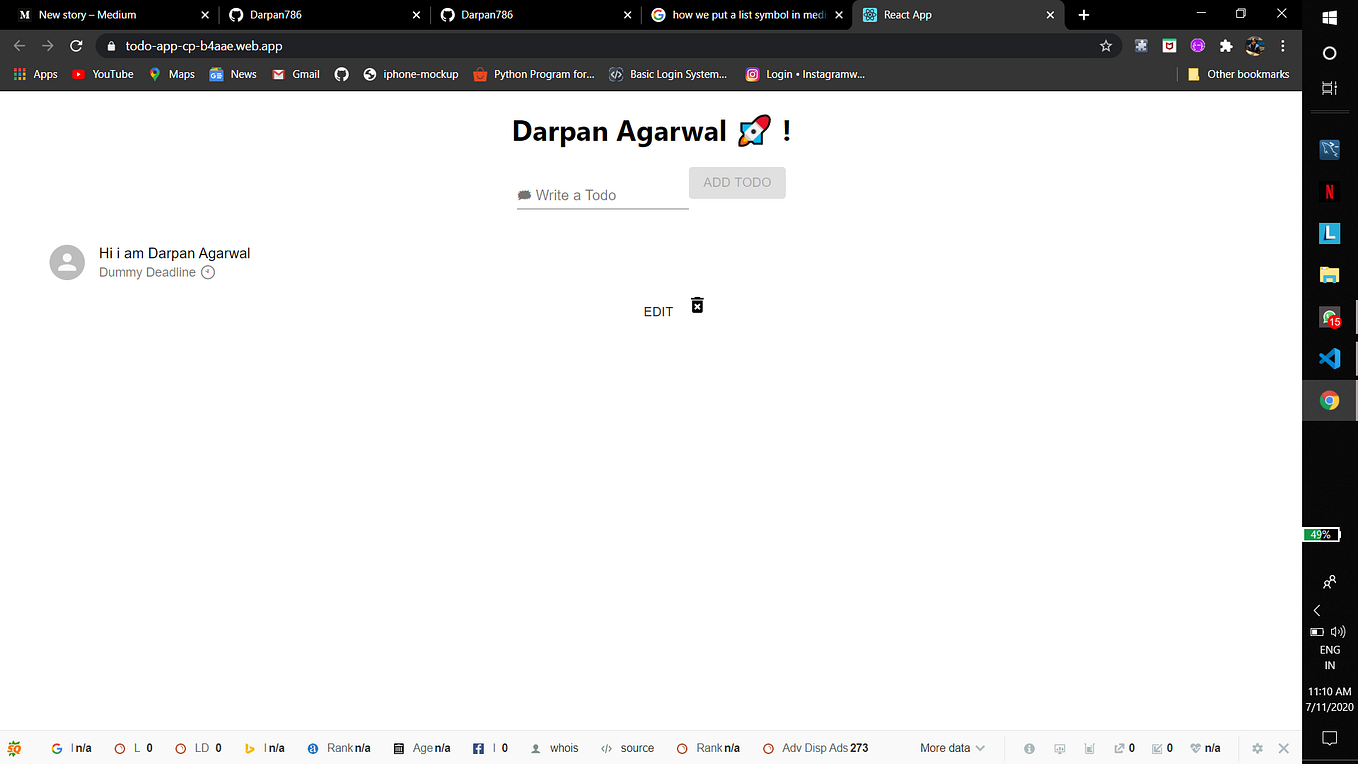 React-Facebook-Messenger-APP 🚀. Firstly we started with import the… | by Darpanagarwal | Medium