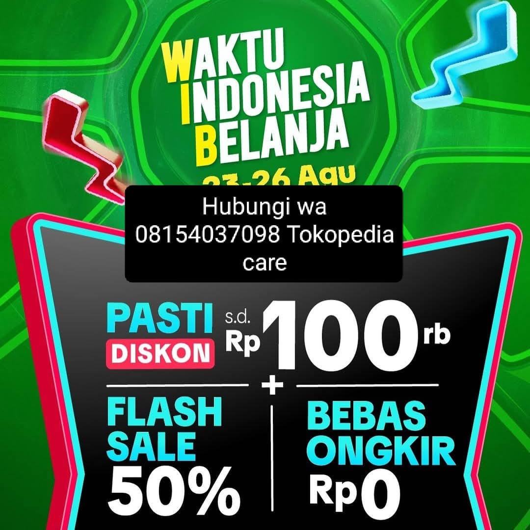 Tokopedia melalui WhatsApp, Anda bisa menghubungi Nomor 62815.4037.098 ...