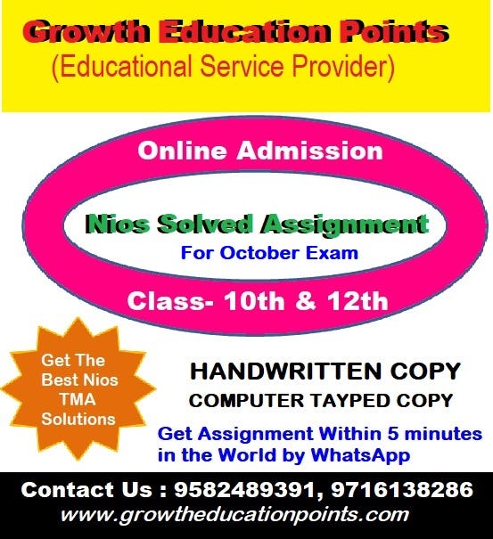 NIOS TUTOR MARKED ASSIGNMENT 2023–24 | by Grotheducationpoints | Medium