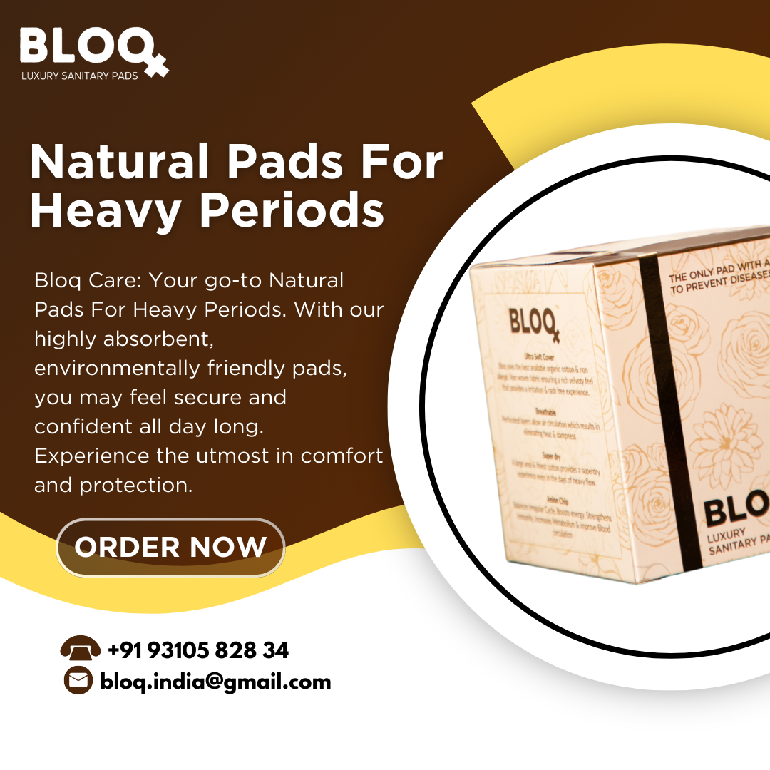 Natural Pads For Heavy Periods | Bloq Care - Bloq Care - Medium
