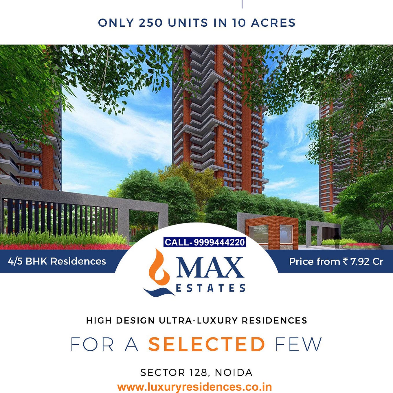 What are the most popular apartment sizes in Max Estate Sector 128 ...