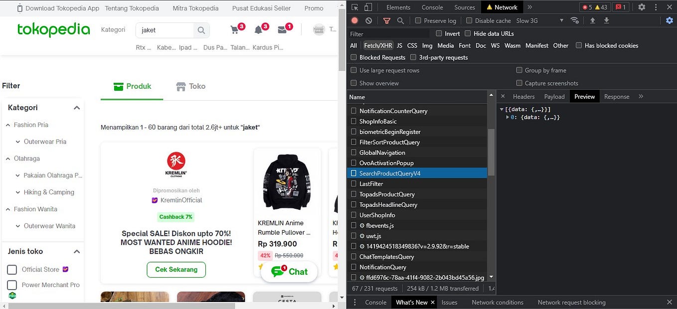 Scrape Data dari Tokopedia berdasarkan Toko Tertentu | by Muizzuddin | Medium