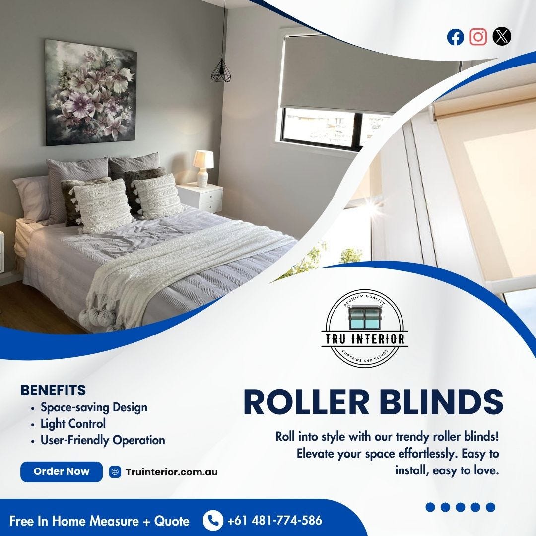 Roller Blinds Clyde North-Tru Interior | by Tru Interior | Apr, 2024 ...