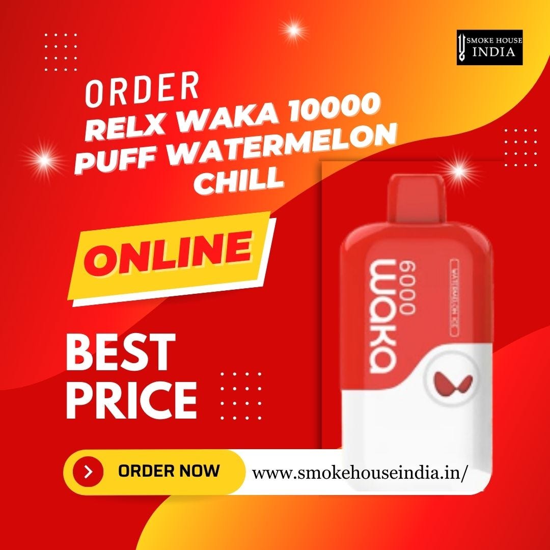 Shop Relx Waka 10000 puff Triple Melon Online - Smoke House India - Medium