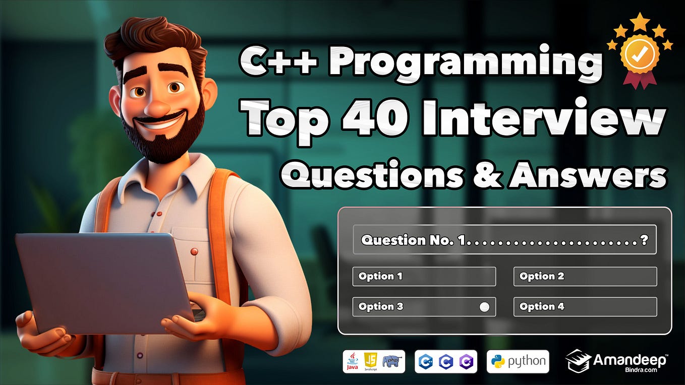 Top 20 C++ Programming Interview Questions & Answers | C++ Programming MCQ 🚀 | Crack Interviews ...