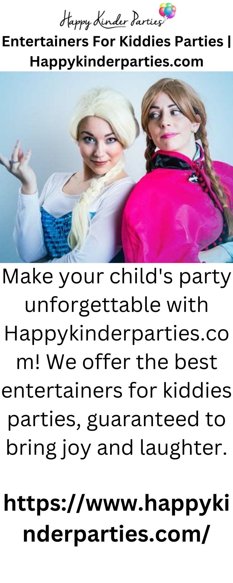 Entertainers For Kiddies Parties | Happykinderparties.com - Happy ...