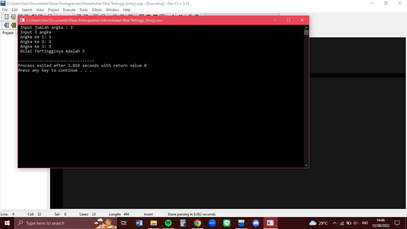 Program C++ yang Menampilkan Deret Angka - Aisyah Muthmainnah - Medium