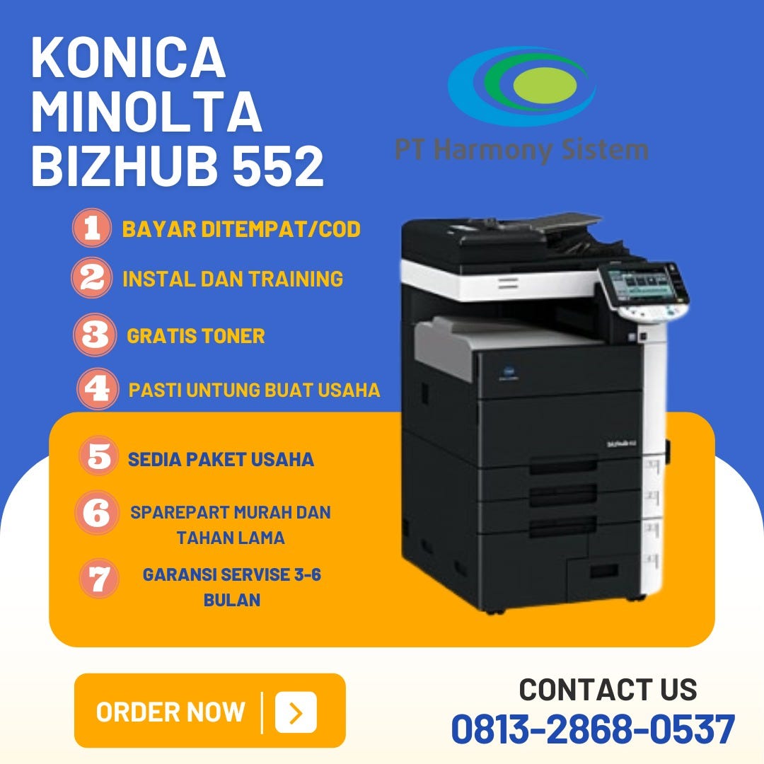 Distributor Resmi Konica Minolta Bizhub 554 balikpapan timur ...