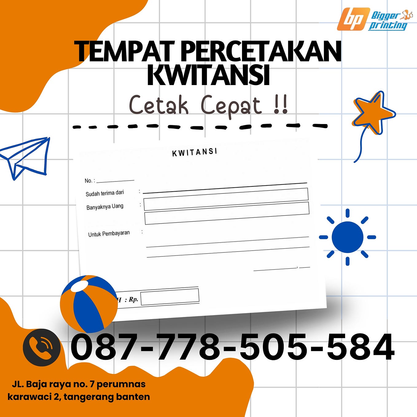 PROSES CEPAT, Wa./Call 0877–7850–5584, Tempat Cetak Kwitansi di Balaraja Tangerang Selatan ...