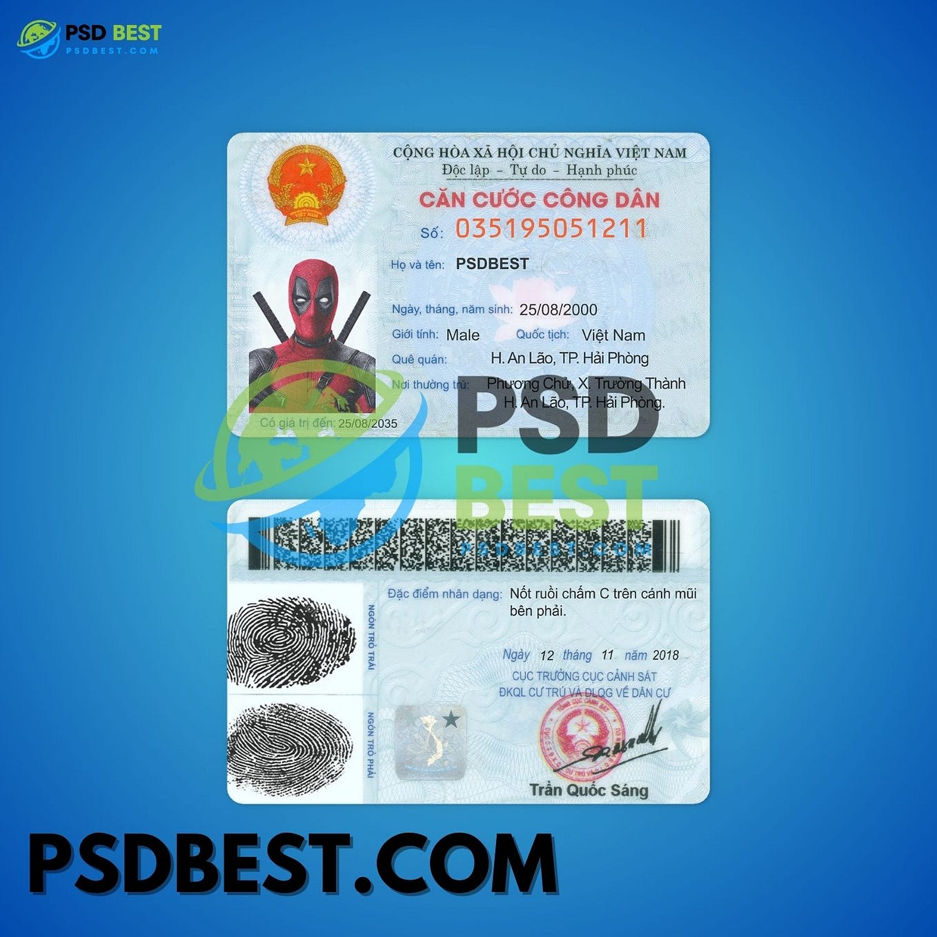 Iraq New Fake ID Card Fully Editable PSD Template - PSDBEST - Medium