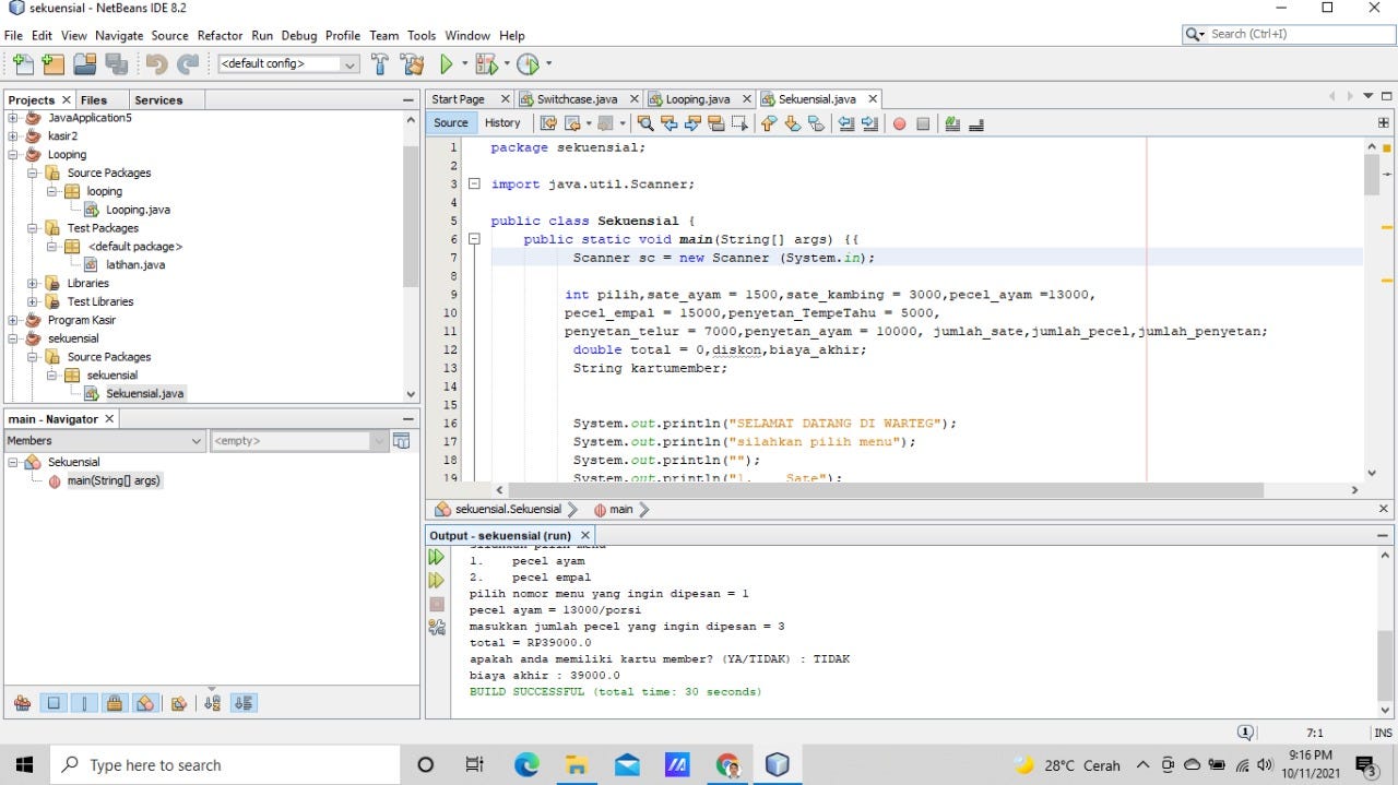 Program Kasir Sederhana dengan bahasa Java - Horas Tampubolon - Medium