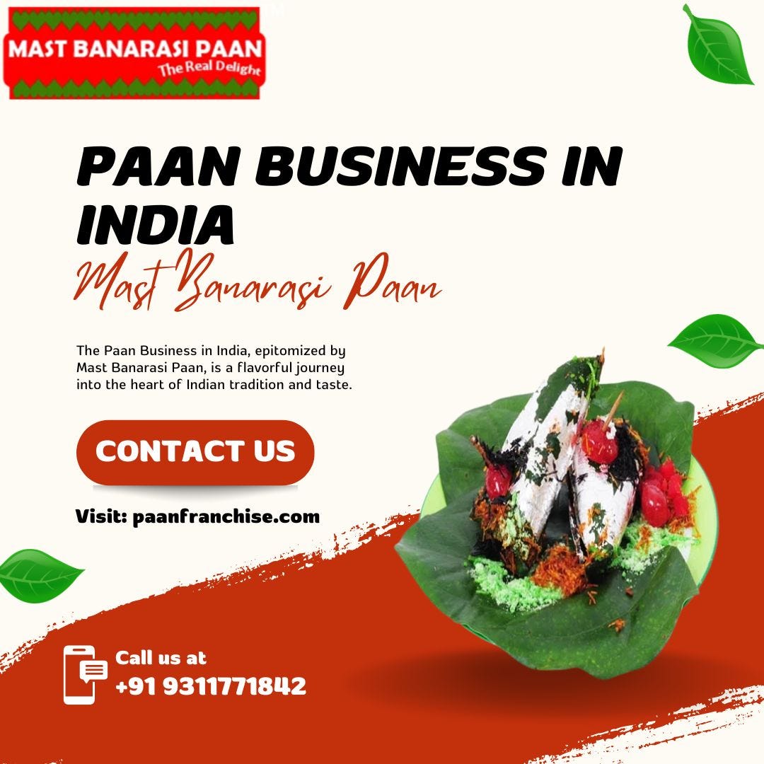 Start Best Paan Franchise in India | Mast Banarasi Paan - Food Court ...