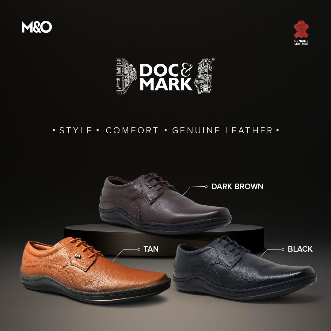 All Terrain Casual Leather Shoes for Men - Doc and mark - Medium