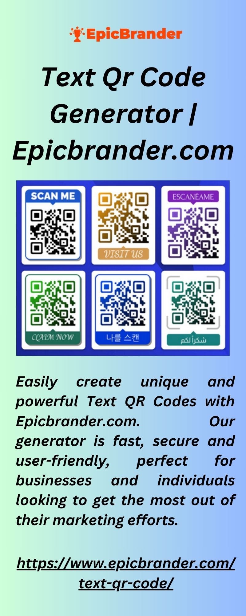 Text Qr Code Generator | Epicbrander.com - EpicBrander - Medium